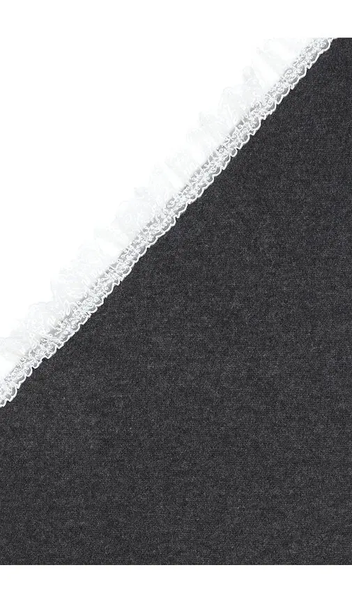 GANNI Wool Lace Triangular Scarf In Grey