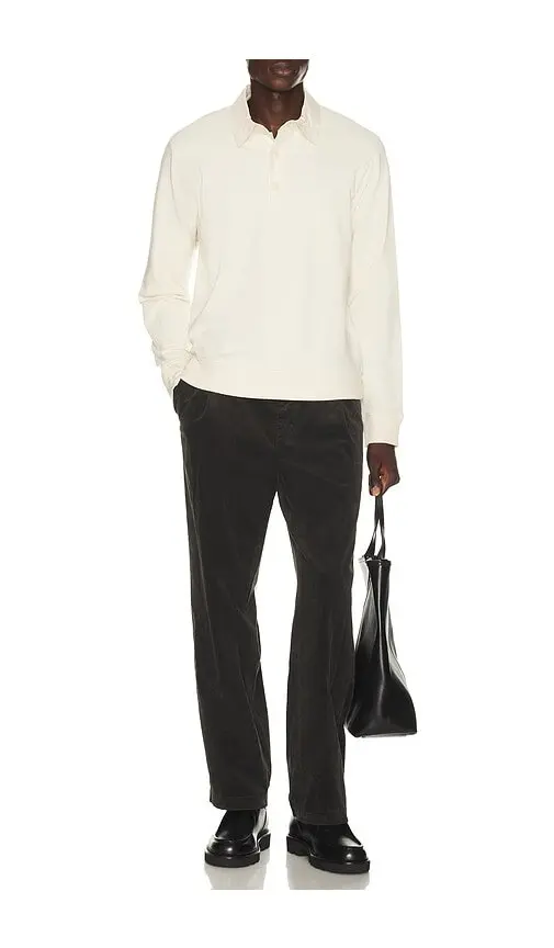 Vince Travel Polo In Cream