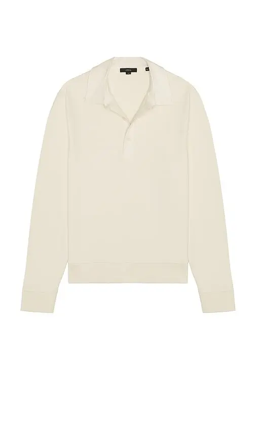 Vince Travel Polo In Cream