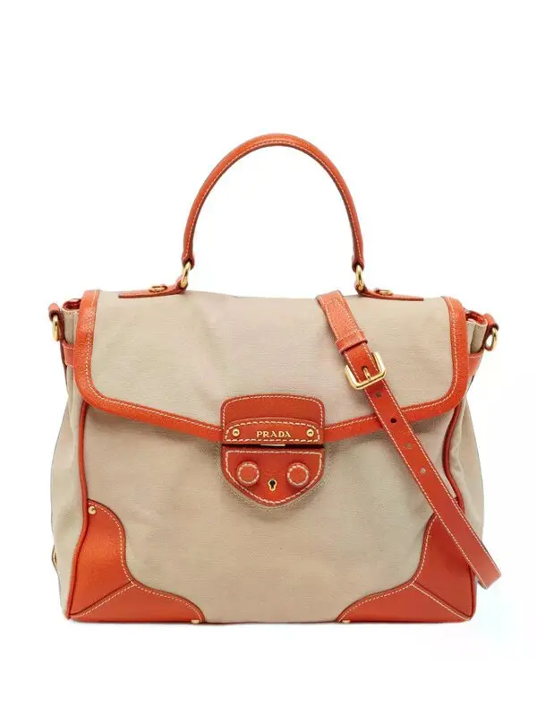 Prada Contrast-trim Tote Bag