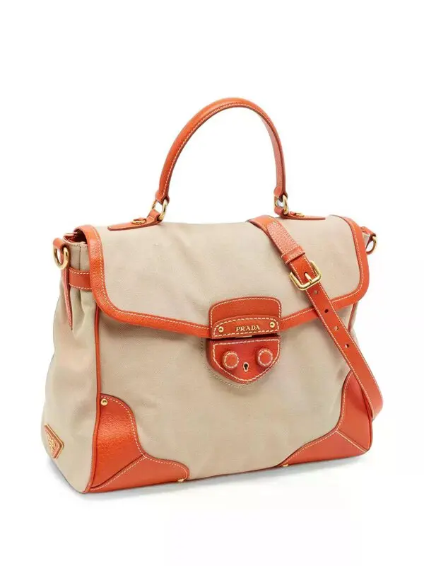 Prada Contrast-trim Tote Bag