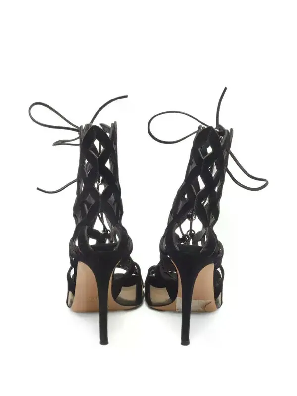 GIANVITO ROSSI Lace-up Caged Heeled Sandals