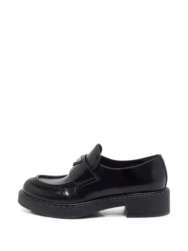 Prada Triangle Logo Plaque Loafers
