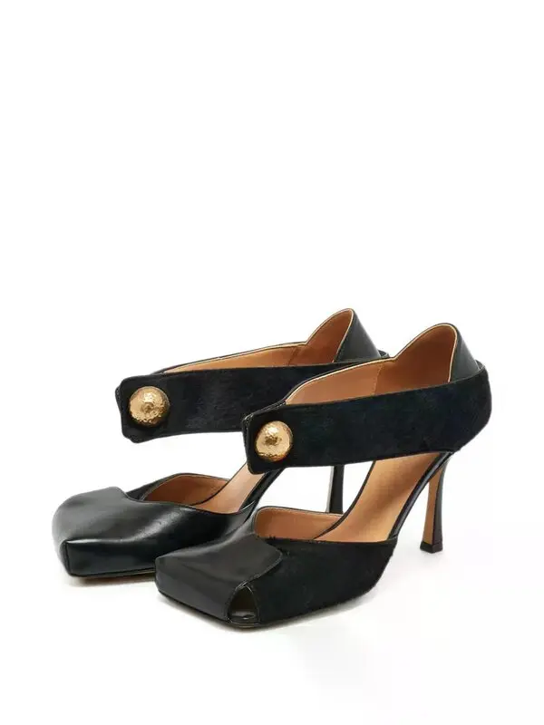 Bottega Veneta Calf Hair Square-toe Pumps