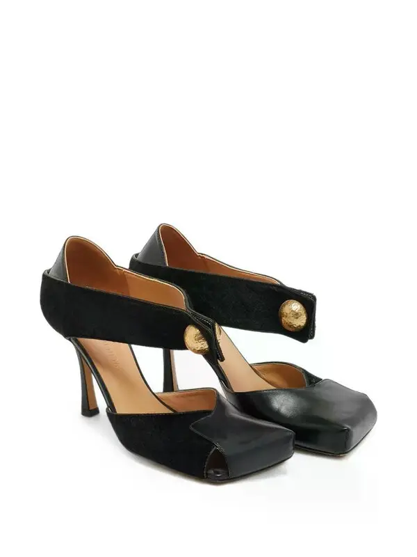 Bottega Veneta Calf Hair Square-toe Pumps