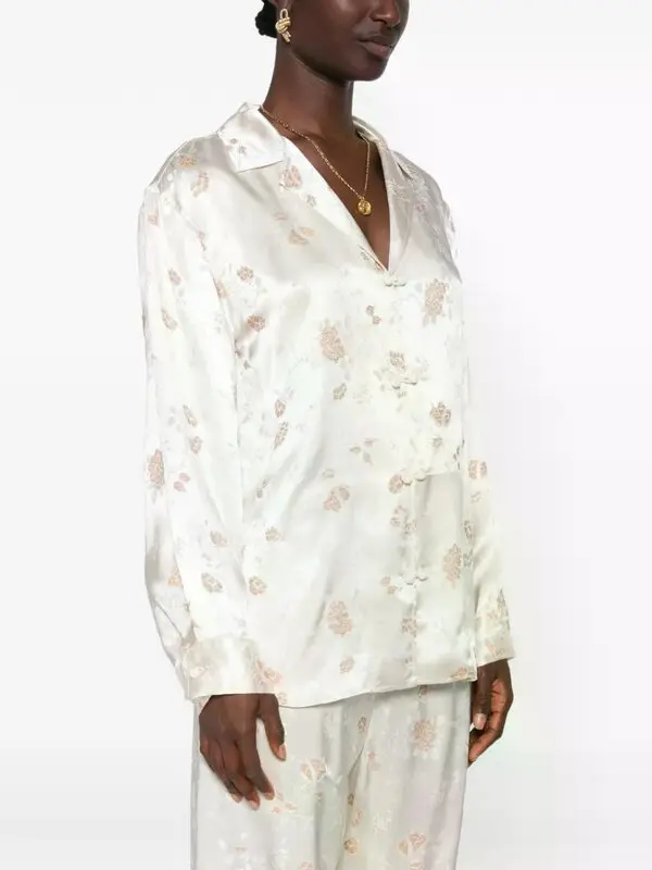 DÔEN Maurise Floral-jacquard Shirt