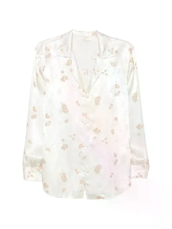 DÔEN Maurise Floral-jacquard Shirt - Neutrals