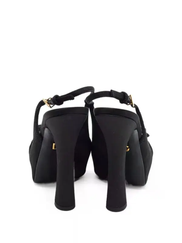 Dolce & Gabbana Vally Bow-detail Slingback Platform Pumps