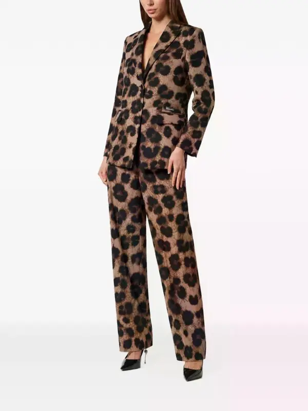 Philipp Plein Leopard Blazer Single Breasted Fit
