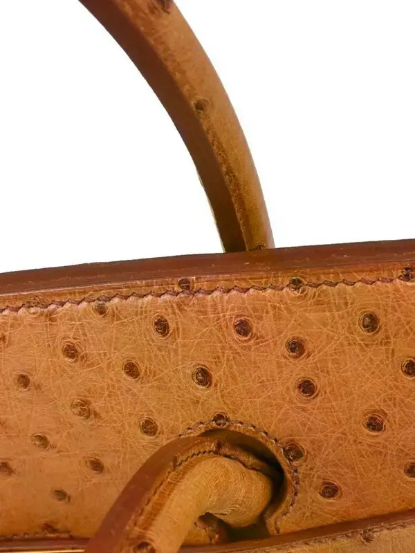 Hermès 1999 Ostrich Birkin 35 Leather Tote Bag