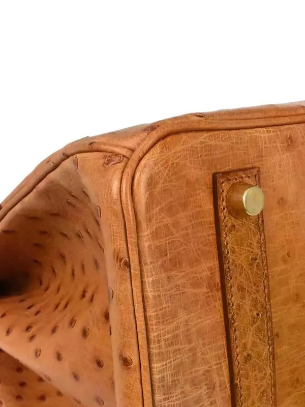 Hermès 1999 Ostrich Birkin 35 Leather Tote Bag