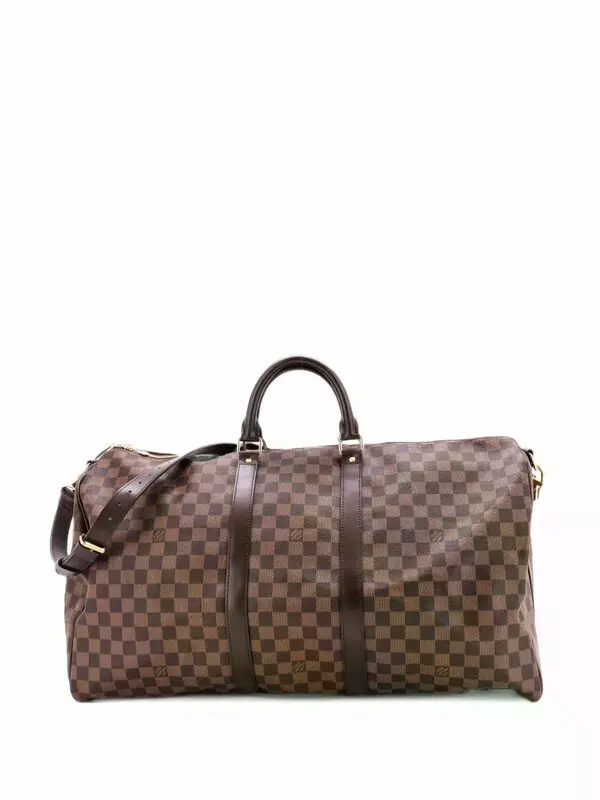 LOUIS VUITTON Keepall Bandouliere Bag Damier 55 Travel Bag - Brown