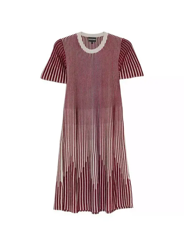 Emporio Armani Striped Short-sleeve Midi Dress