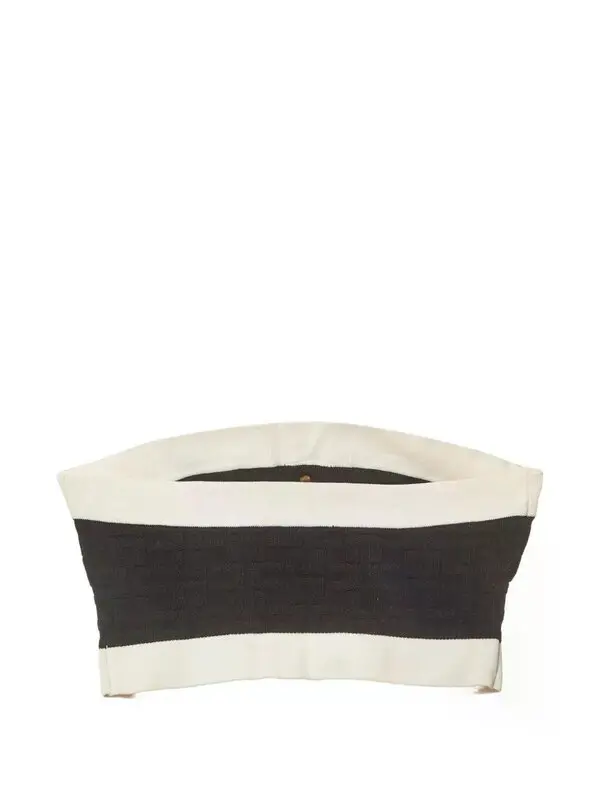 Elisabetta Franchi Monogram Jacquard Tube Top