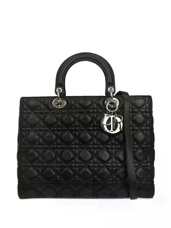 Dior Lady Cannage 2way Tote Bag - Black