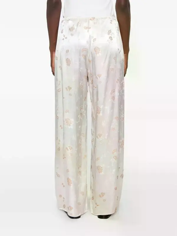 DÔEN Lavona Floral-jacquard Trousers