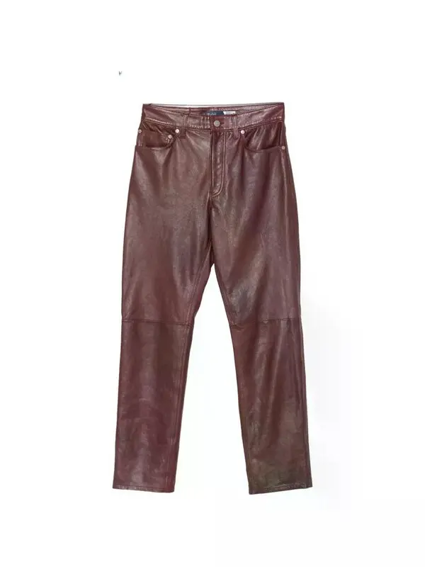 Polo Ralph Lauren Leather Wide-leg Trousers