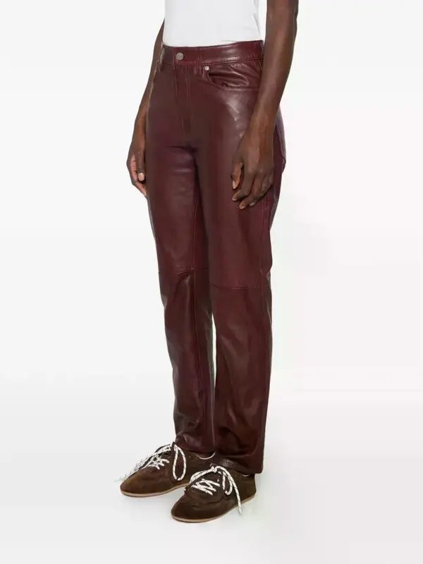 Polo Ralph Lauren Leather Wide-leg Trousers