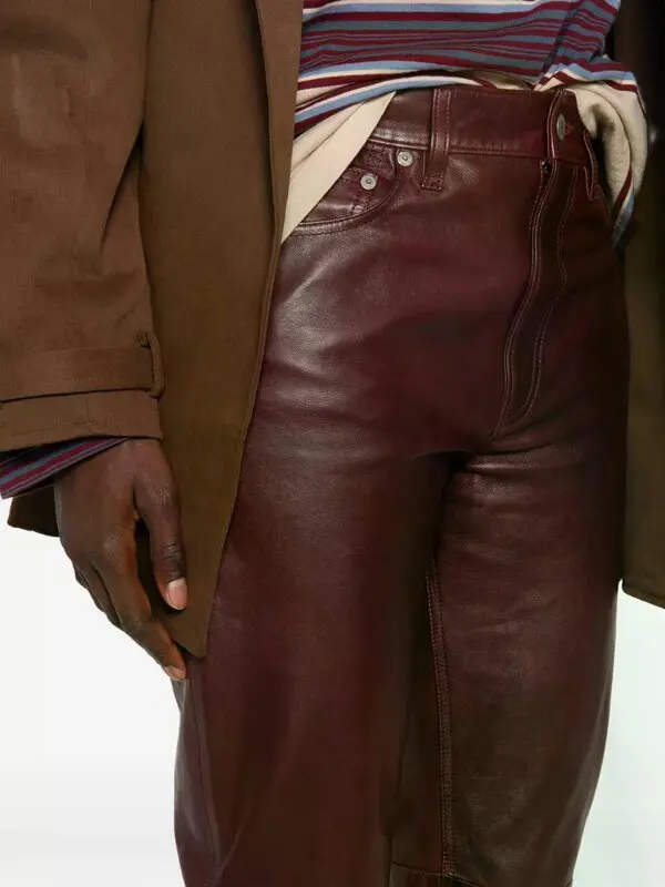 Polo Ralph Lauren Leather Wide-leg Trousers