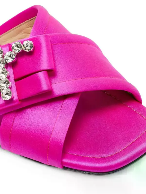 SERGIO ROSSI Crystal-embellished Flat Sandals