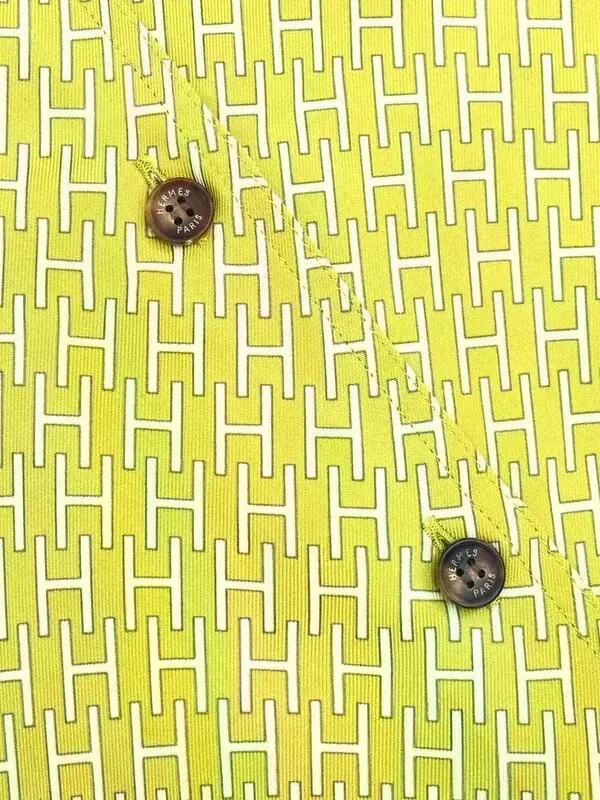 Hermès H-print Long-sleeve Shirt