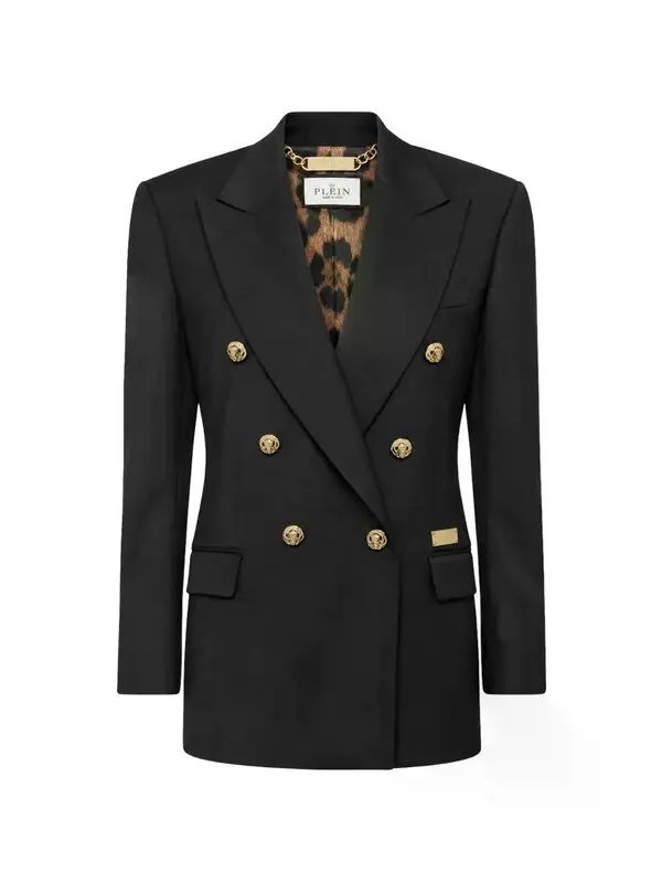 Philipp Plein Satin Marine Fit Blazer
