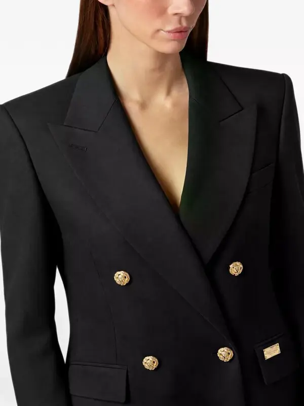 Philipp Plein Satin Marine Fit Blazer