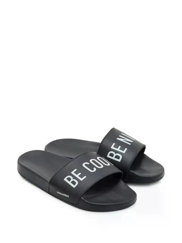 Dsquared2 Logo-print Slides - Black
