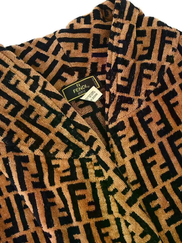 Fendi Zucca Belted Bathrobe