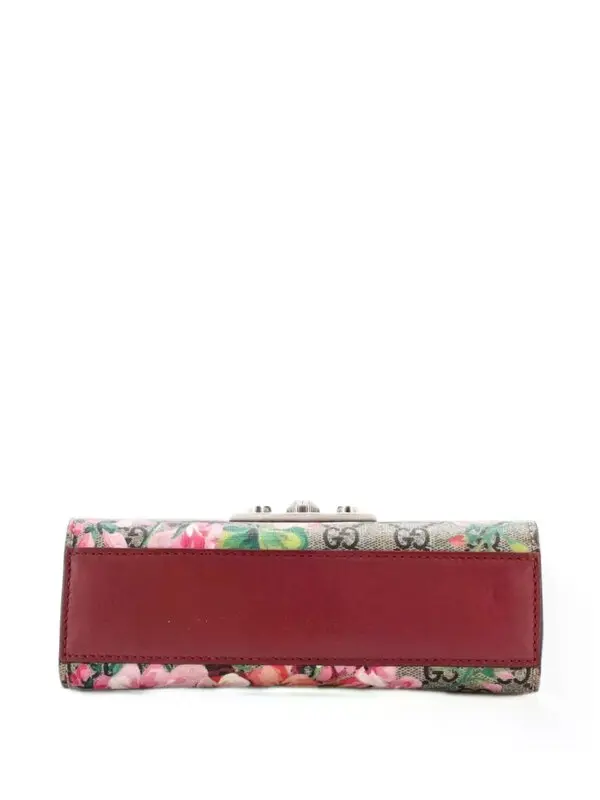 Gucci Padlock Blooms Print Gg Coated Canvas Small Shoulder Bag