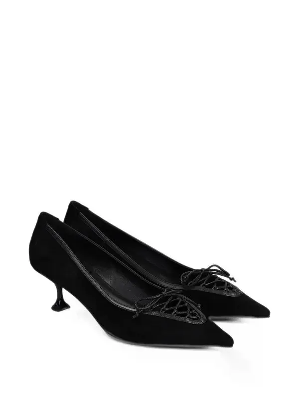 Lola Cruz Daniela Lace-up Pointed-toe Pumps