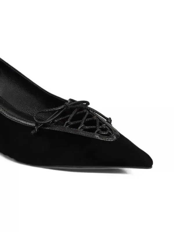 Lola Cruz Daniela Lace-up Pointed-toe Pumps