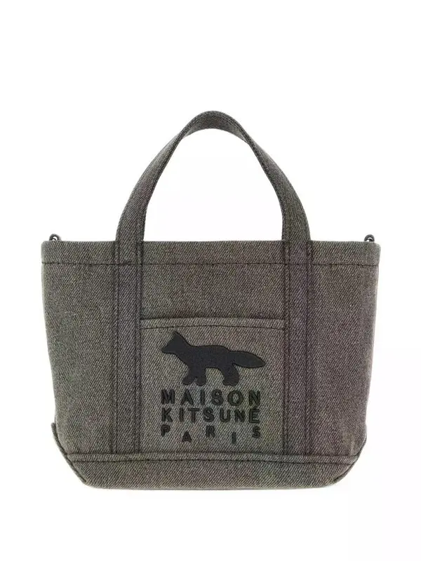 Maison Kitsuné Mini Profile Fox Denim Tote Bag