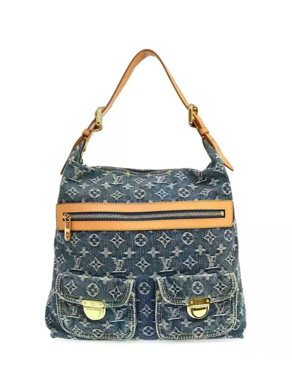 LOUIS VUITTON 2005 Denim Baggy Gm Monogram Shoulder Bag - Blue