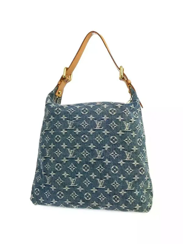 LOUIS VUITTON 2005 Denim Baggy Gm Monogram Shoulder Bag - Blue