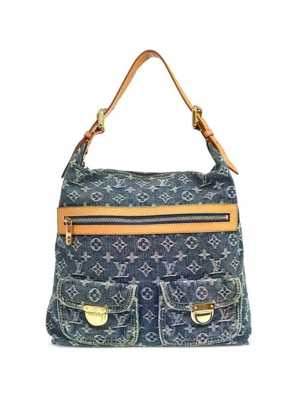 LOUIS VUITTON 2005 Denim Baggy Gm Monogram Shoulder Bag - Blue