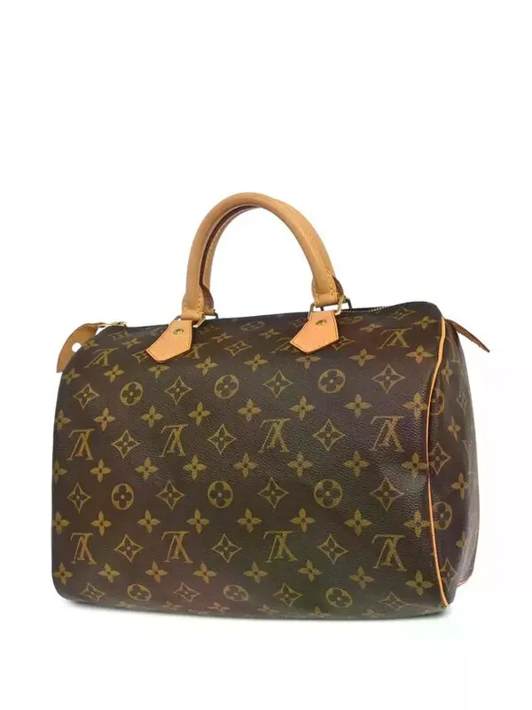 LOUIS VUITTON 2003 Speedy 30 Monogram Handbag - Brown
