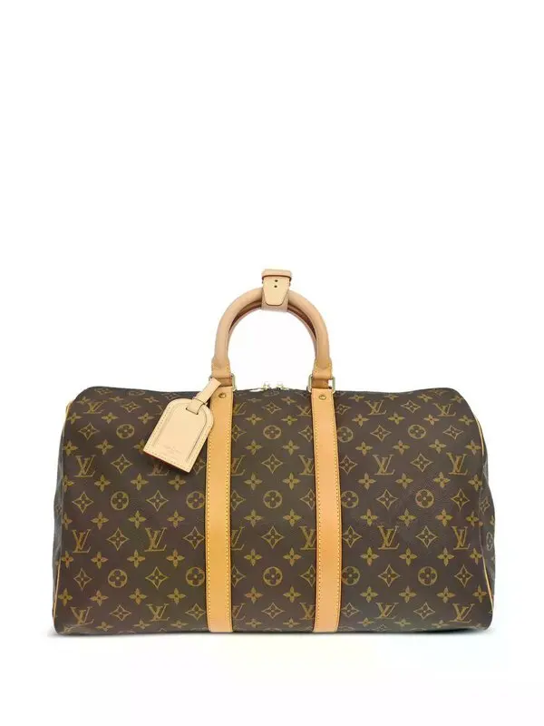 LOUIS VUITTON Monogram Keepall 45 Luggage Bag - Brown