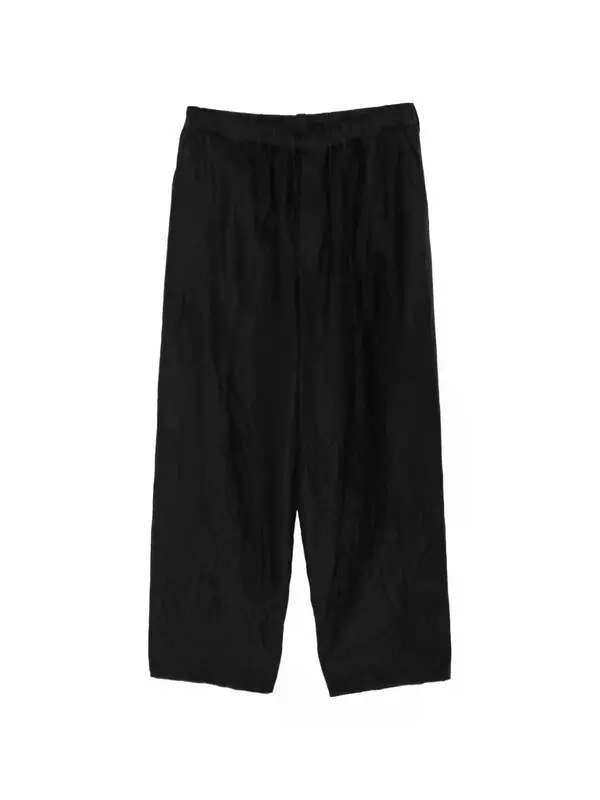 CALMLENCE Crinkled Wide-leg Trousers