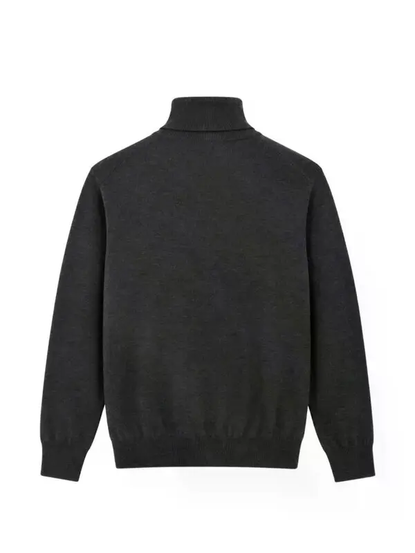 Canali Roll-neck Knitted Sweater - Grey