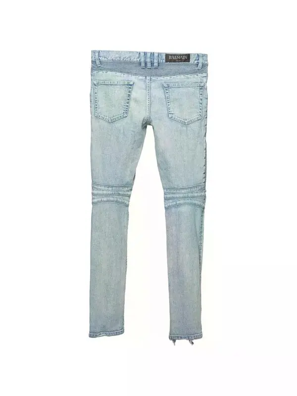Balmain Distressed Biker Jeans