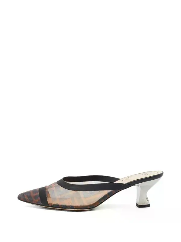 Fendi Colibri Zucca Heeled Mules