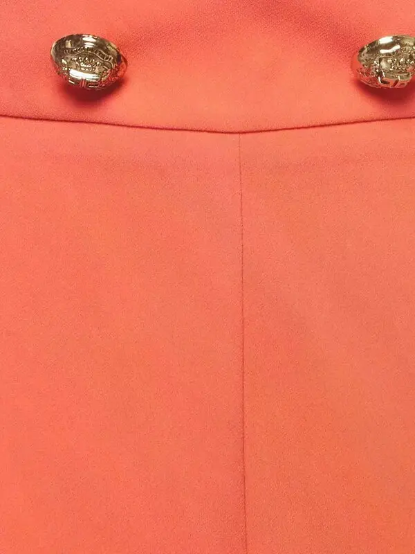 Elisabetta Franchi Button-embellished Crepe Trousers