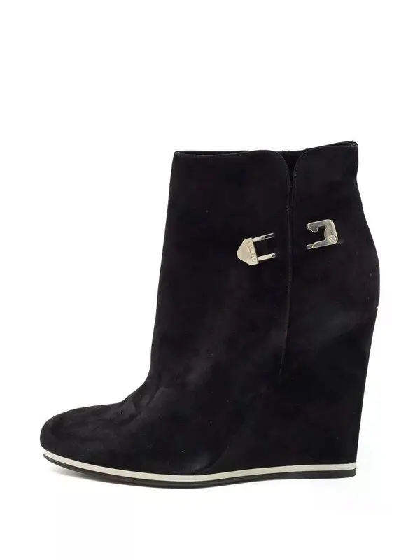LE SILLA Pin-embellished Wedge Ankle Boots - Black