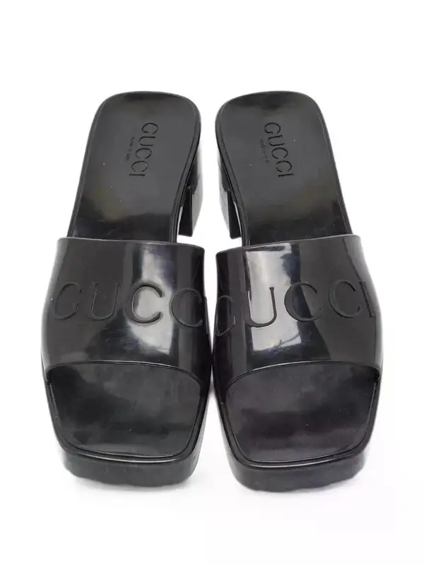 Gucci Logo Platform Sandals