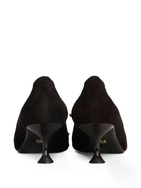 Lola Cruz Daniela Lace-up Suede Pumps - Brown