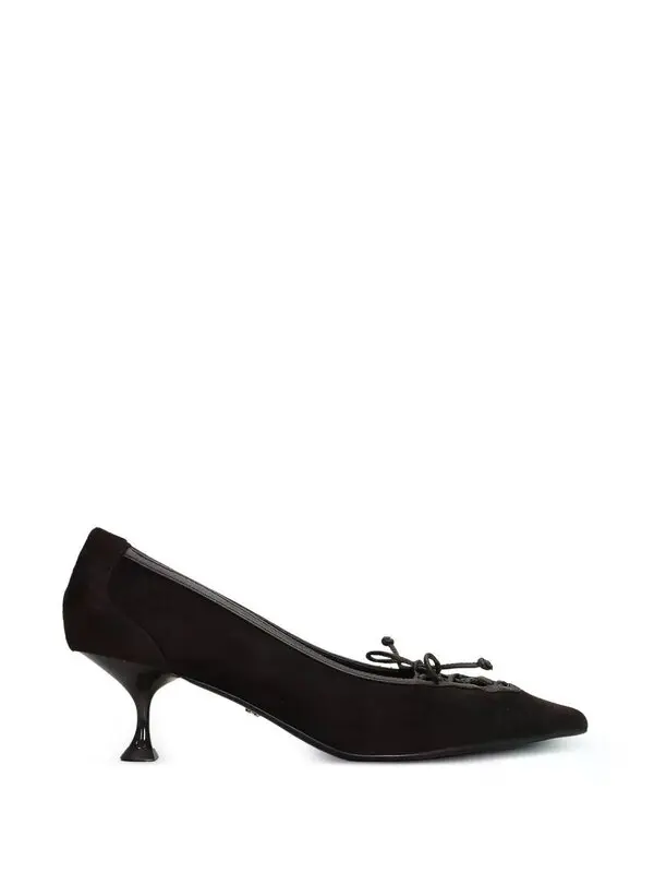 Lola Cruz Daniela Lace-up Suede Pumps - Brown