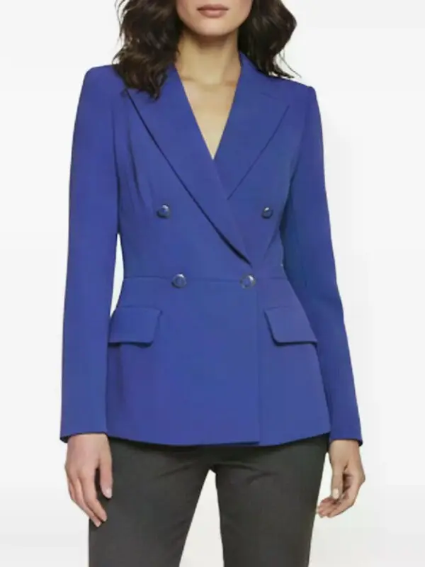 Elisabetta Franchi Double-breasted Crepe Blazer