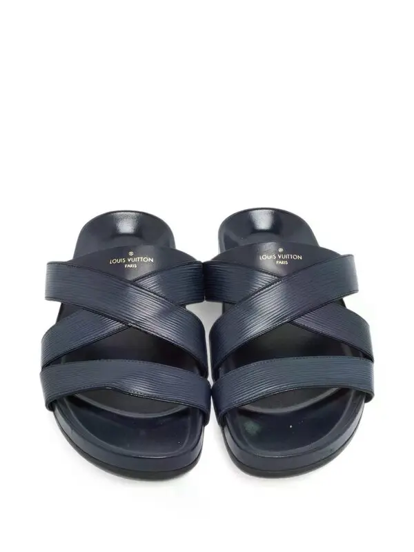 LOUIS VUITTON Mirabeau Epi Leather Sandals