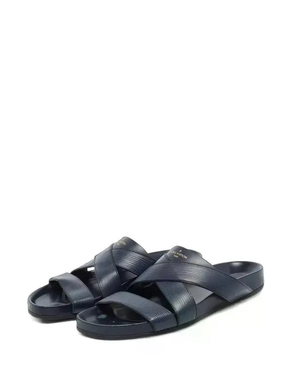 LOUIS VUITTON Mirabeau Epi Leather Sandals